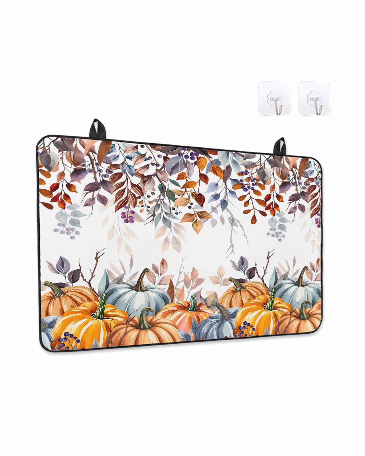 Stove Top Covers for Electric Stove, Orange Blue Fall Kitchen Glass ...