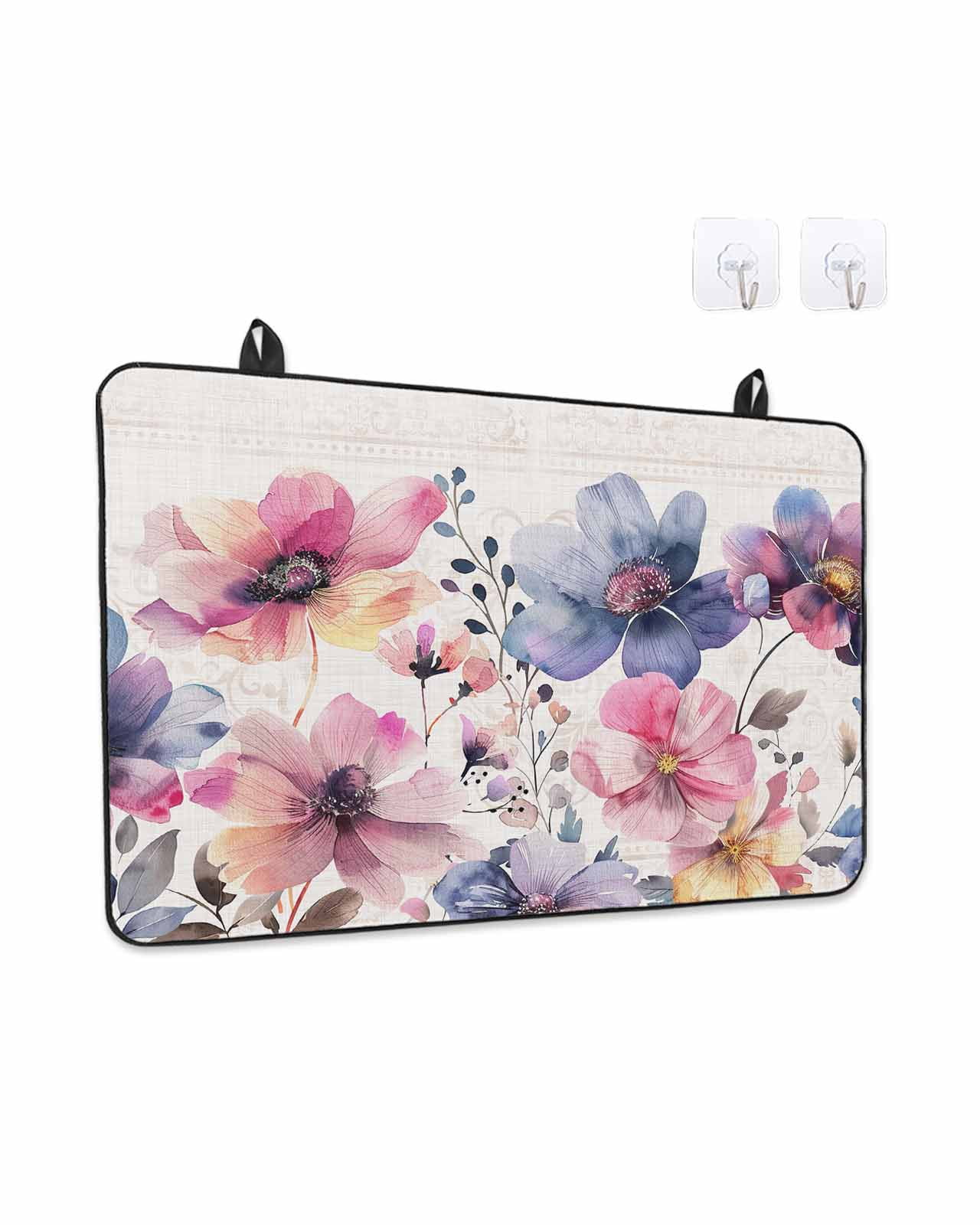 Stove Top Covers for Electric Stove, Pink Blue Spring Floral Kitchen ...