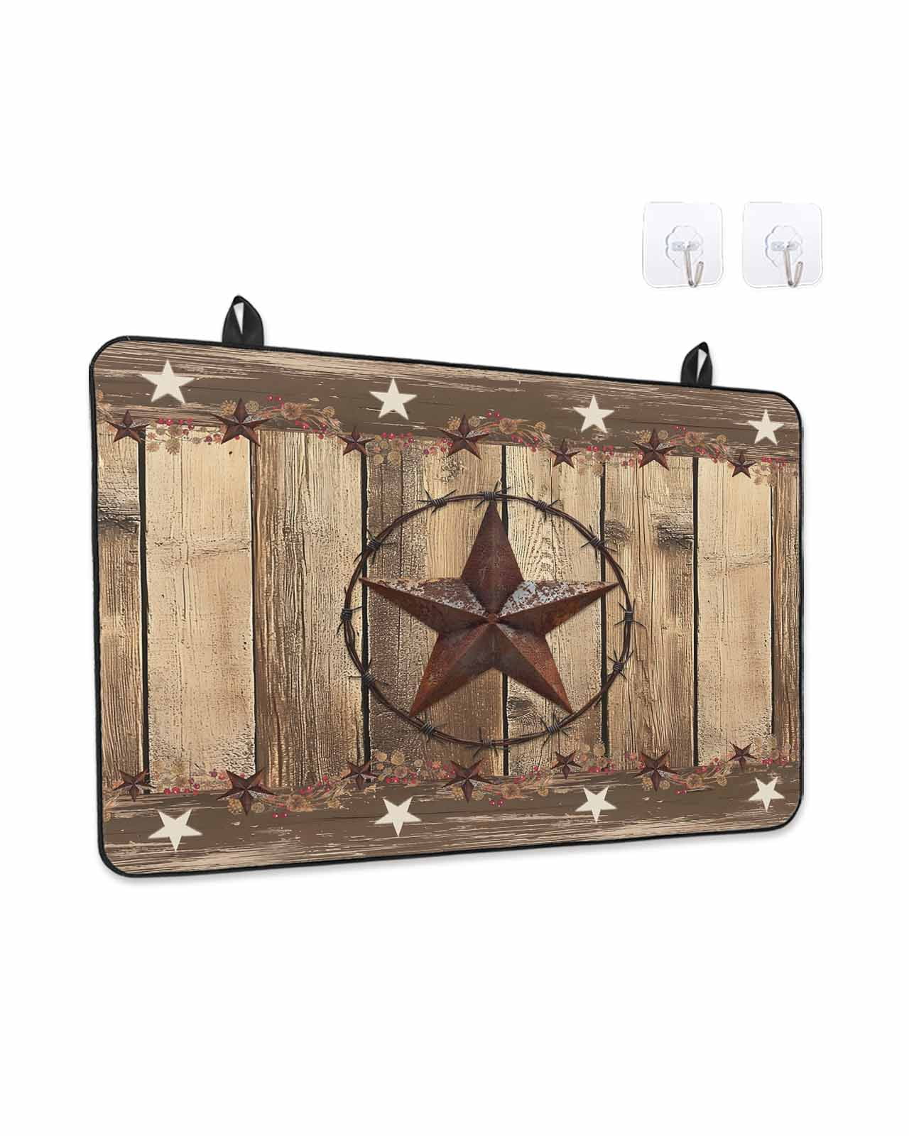 Stove Top Covers for Electric Stove, Rustic Country Kitchen Glass ...