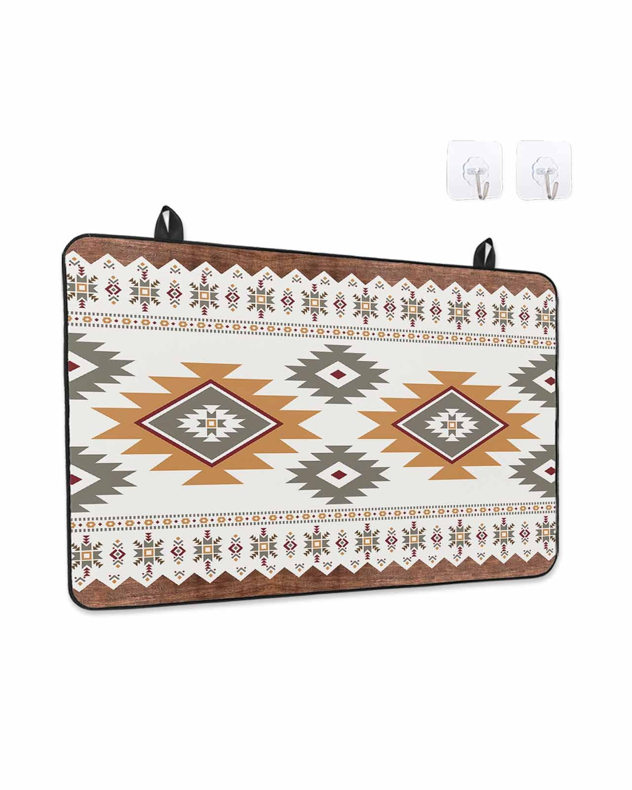 Stove Top Covers for Electric Stove, Southwest Geometry Kitchen Glass ...