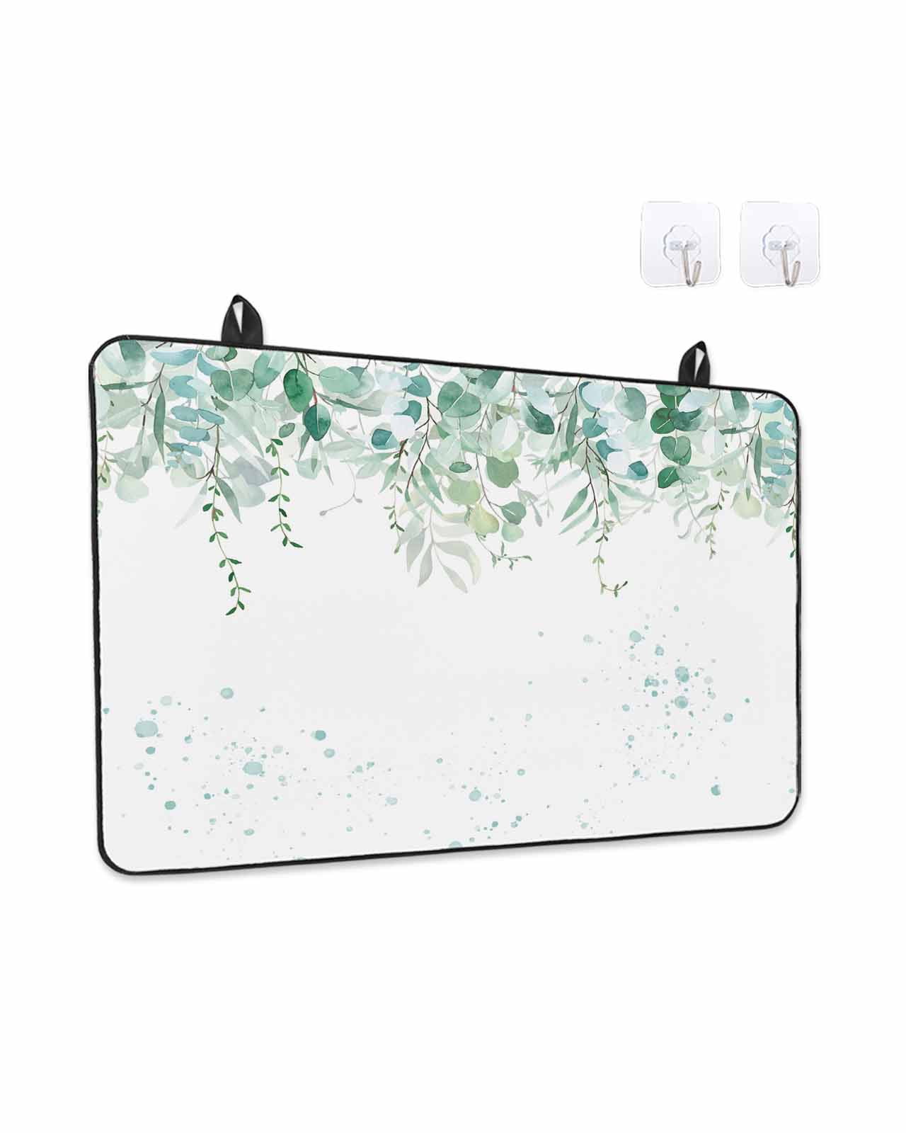 Stove Top Covers for Electric Stove, Spring Eucalyptus Kitchen Glass ...