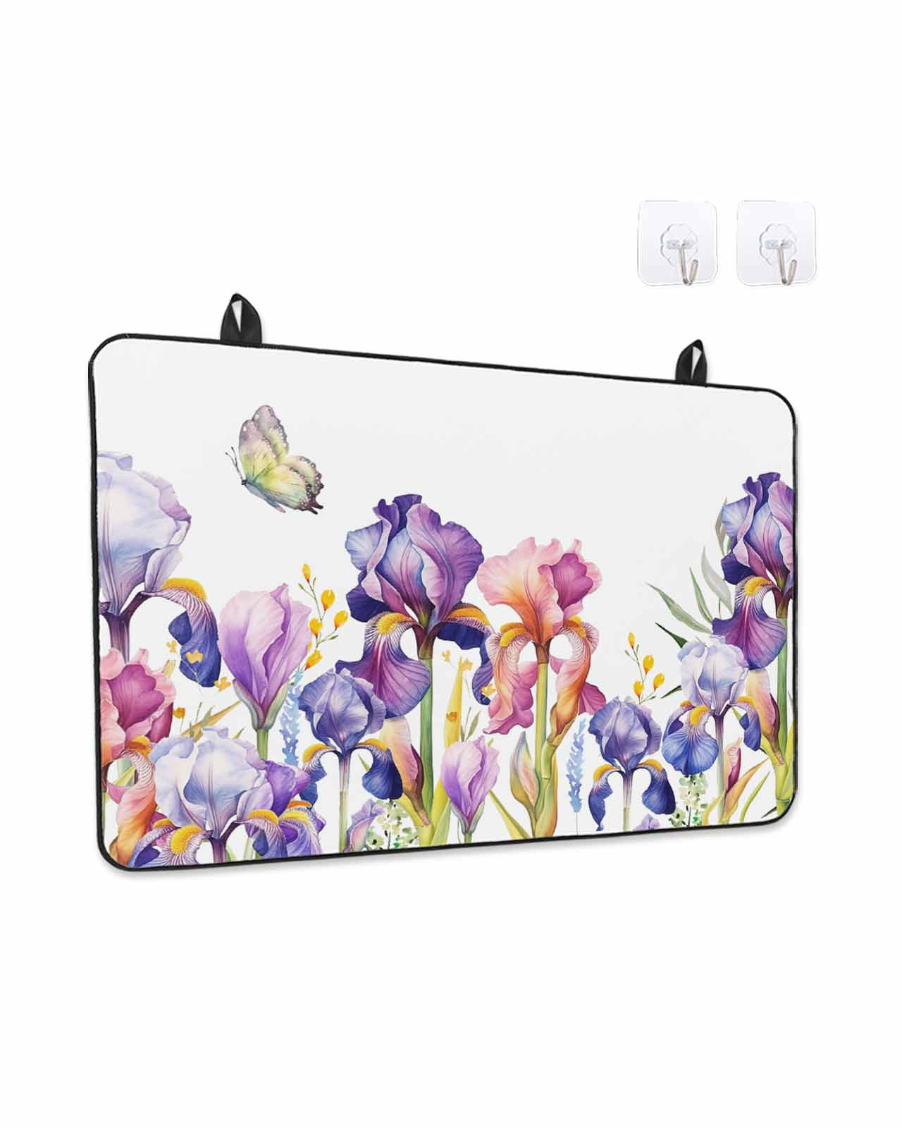 Stove Top Covers for Electric Stove, Watercolor Purple Floral, Kitchen ...