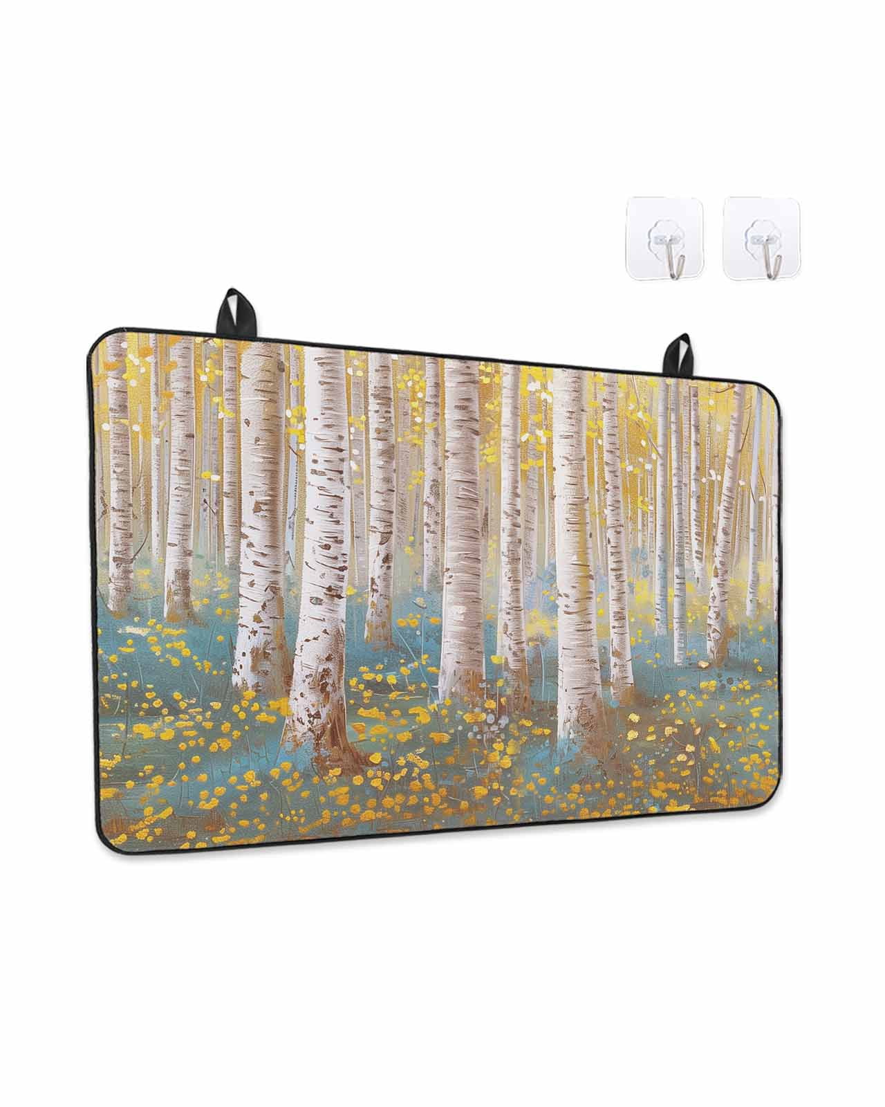 Stove Top Covers for Electric Stove, Yellow Blue Oil Painting Kitchen ...