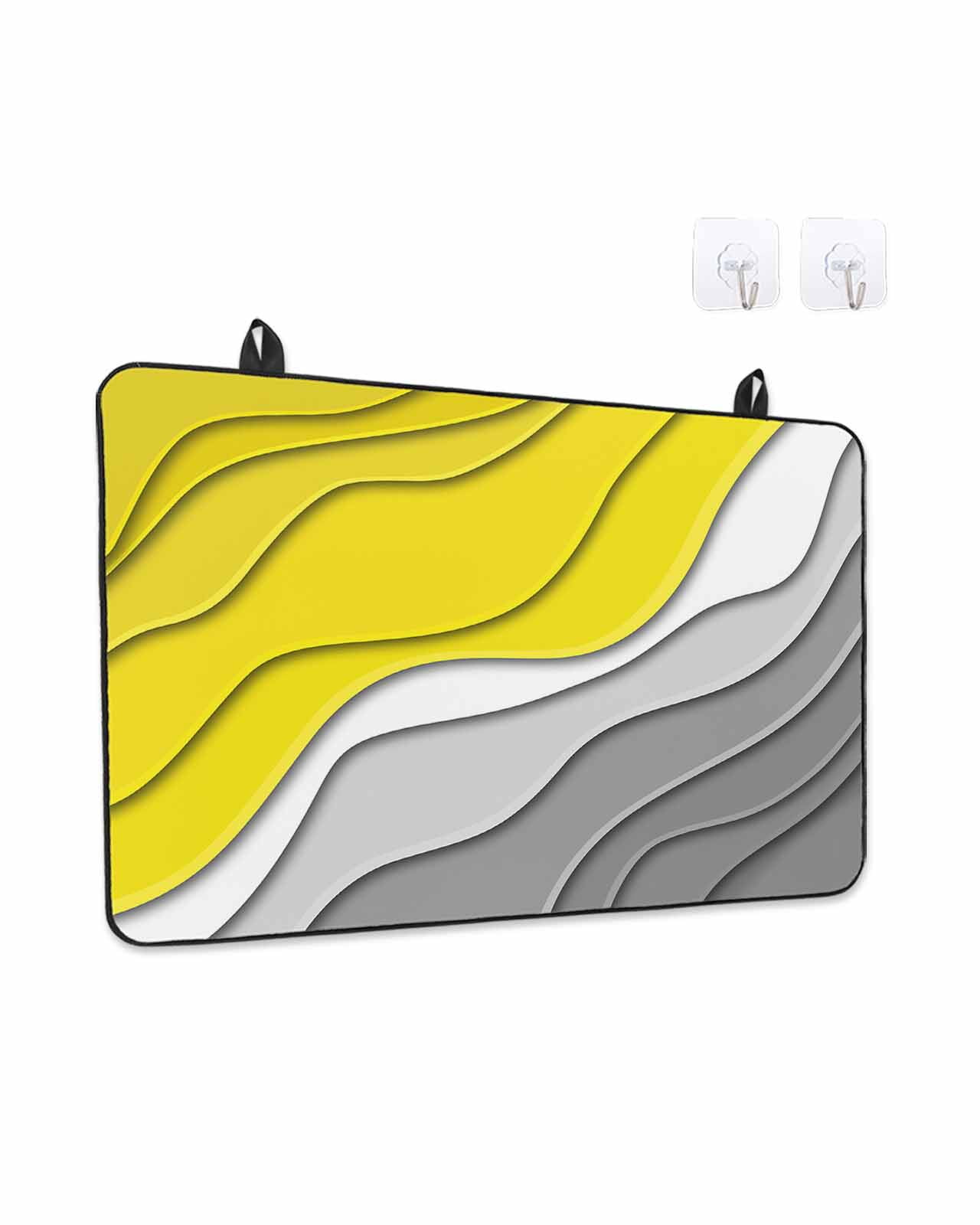 Stove Top Covers for Electric Stove,Yellow Grey Ombre Glass Stovetop ...