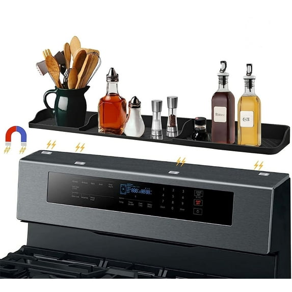 Stove Top Shelf 30 Inch - New Upgrade Silicone Strong Magnetic Heat ...