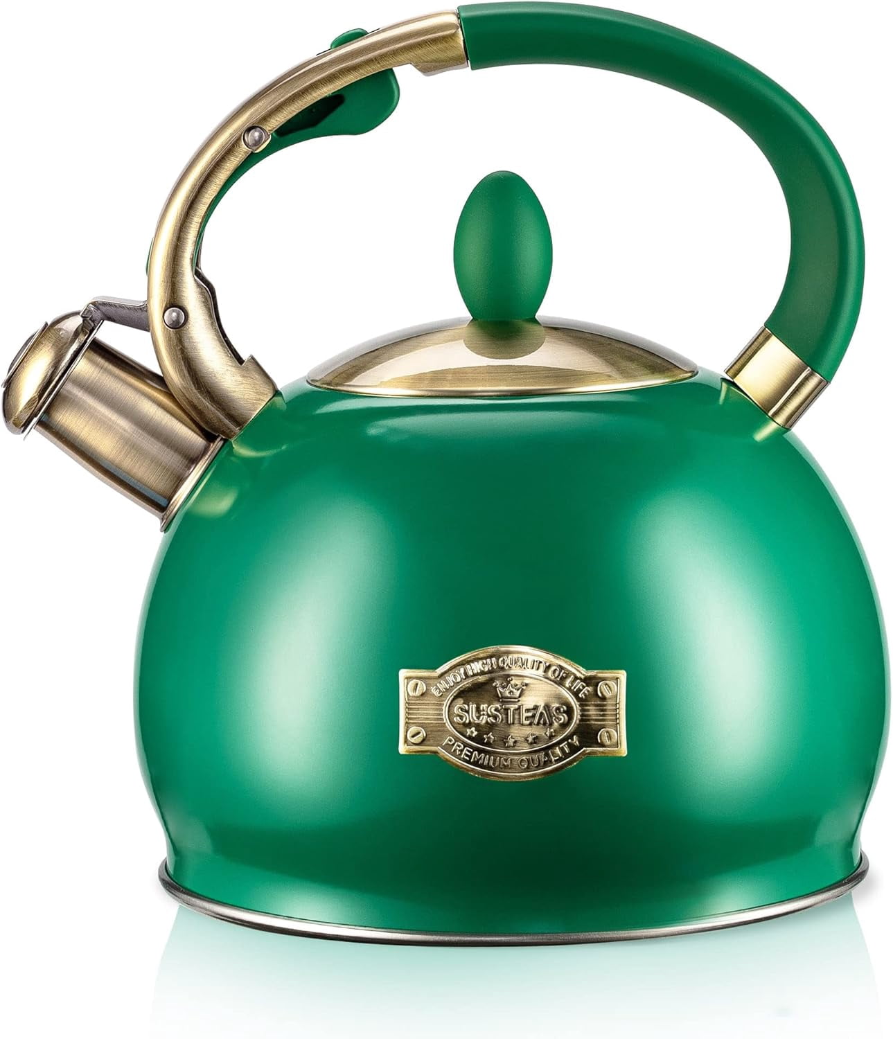 Stove Top Whistling Tea Kettle - Food Grade Stainless Steel Teakettle ...