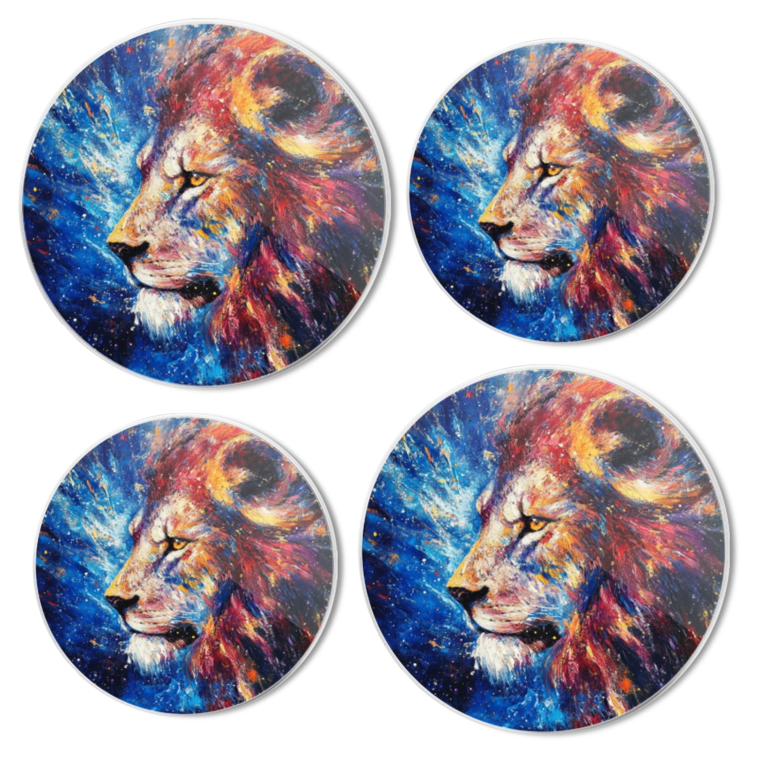 Stovetop Covers for Gas Stove Set of 4 for Range Accessories, Stunning Nebula - Backed Lion Gas ...