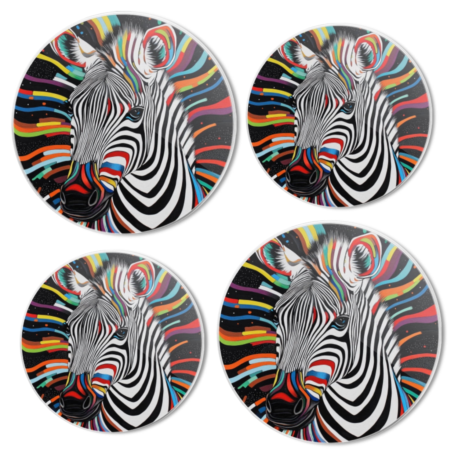 Stovetop Covers for Gas Stove Set of 4 for Range Accessories, Zebra ...