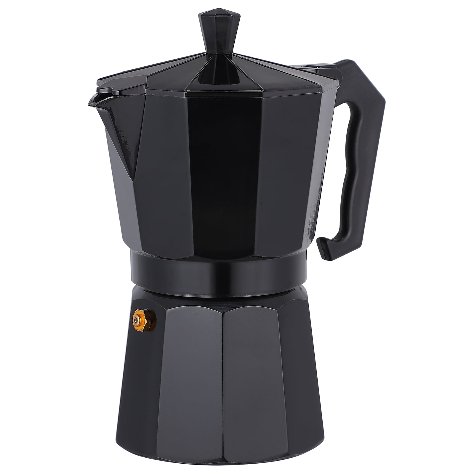 Stovetop Espresso Maker 300ml Aluminum Coffee Pot Brewer 6 Cup Black ...