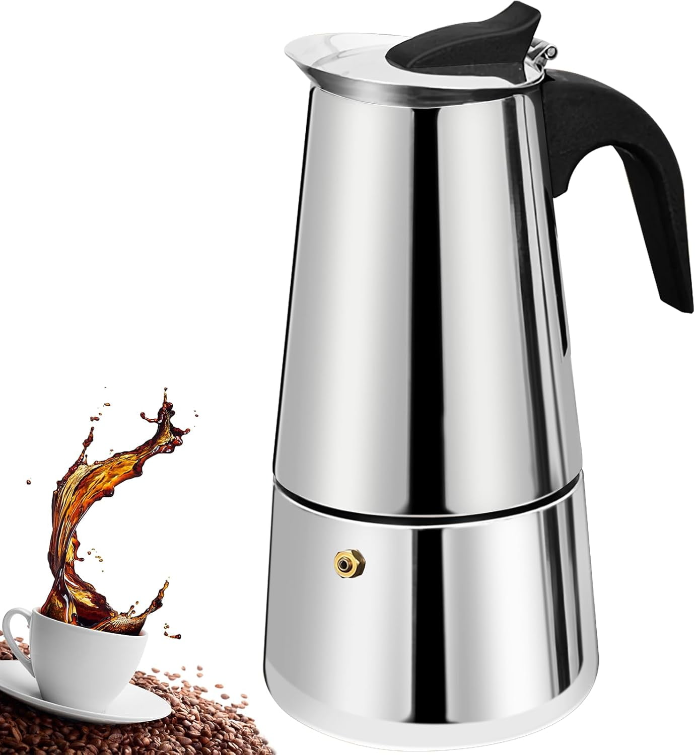 Stovetop Espresso Maker Stainless Steel Moka Pot Stove Top Percolator ...