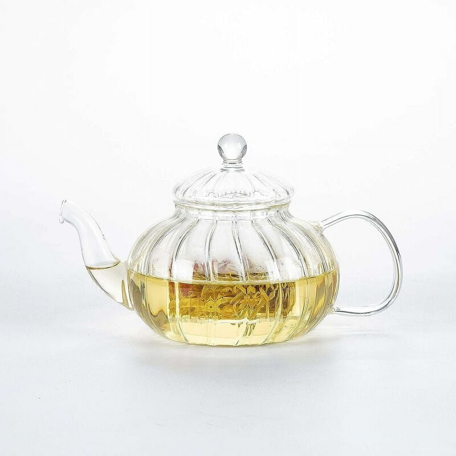 Stovetop Safe Teapot, Ergonomic Design Borosilicate Glass Tea Kettle ...