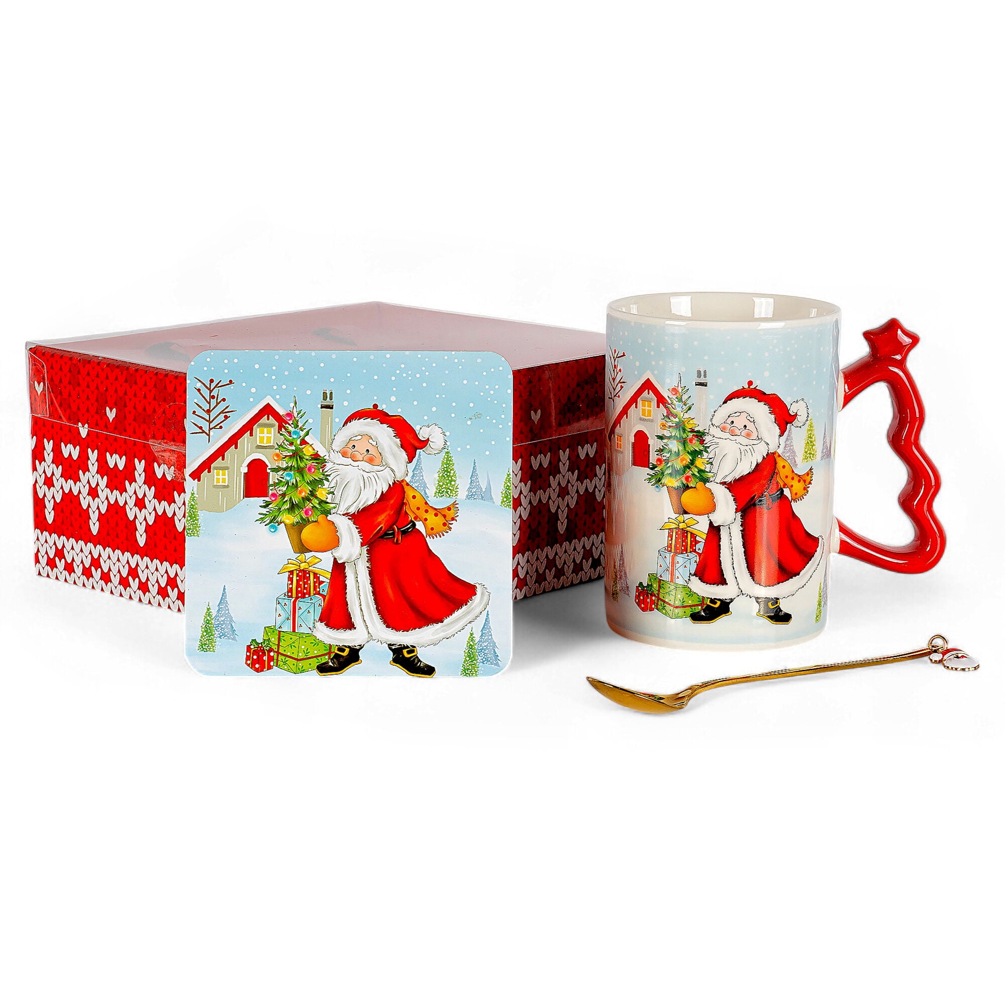 Stp Goods Santa Claus Bone China Mug Gift Set 11 fl oz (325 ml) Coffee ...
