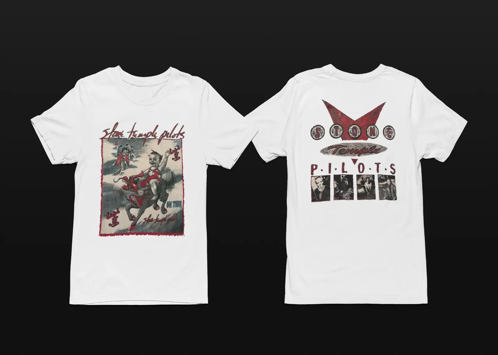 Stp Stone Temple Pilots Tour 1994 Tee Vintage Graphic 2 Sided T-Shirt ...