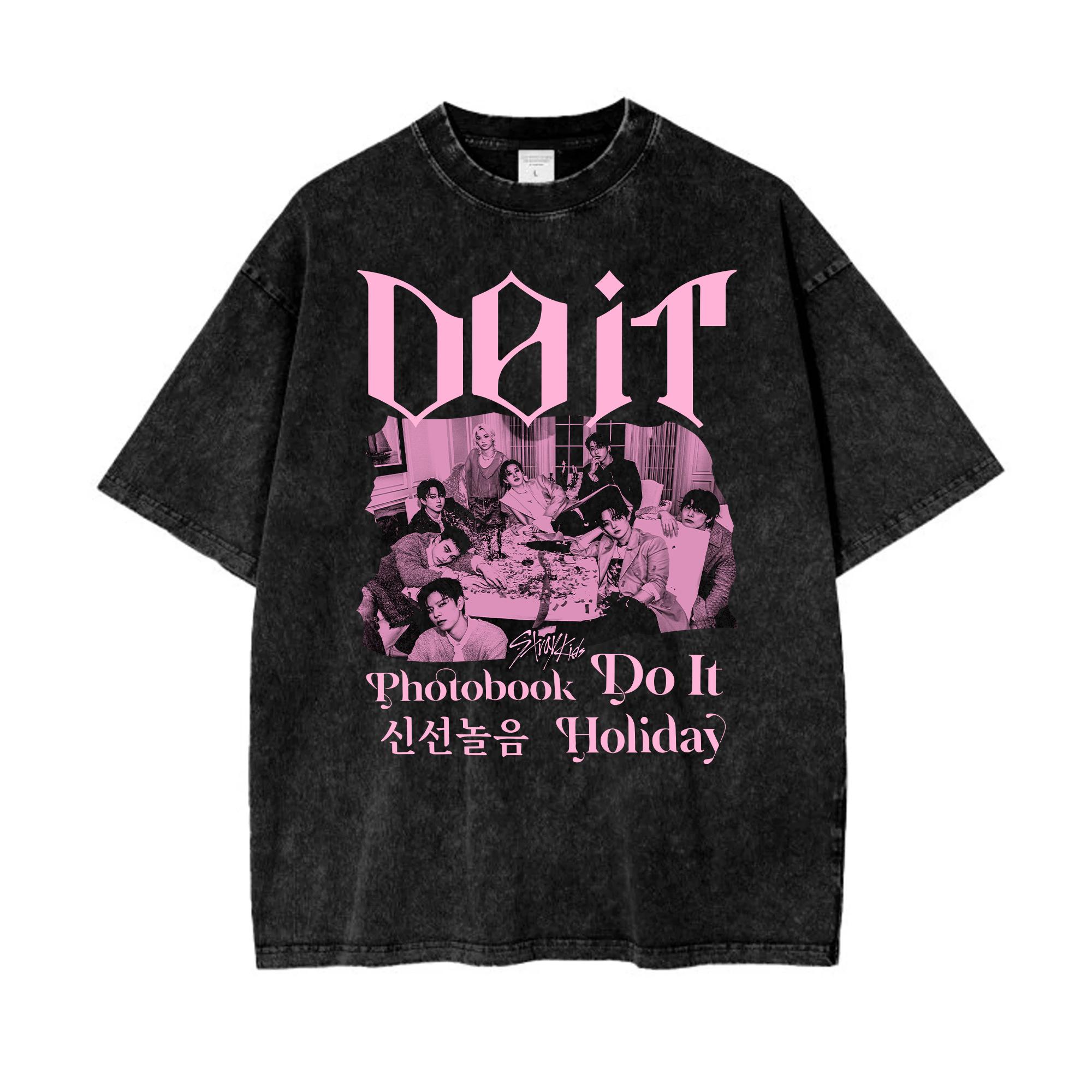 Str@y Kids Do It Tracklist MINERAL Wash Tee, Skz It Tape Do It Shirt ...