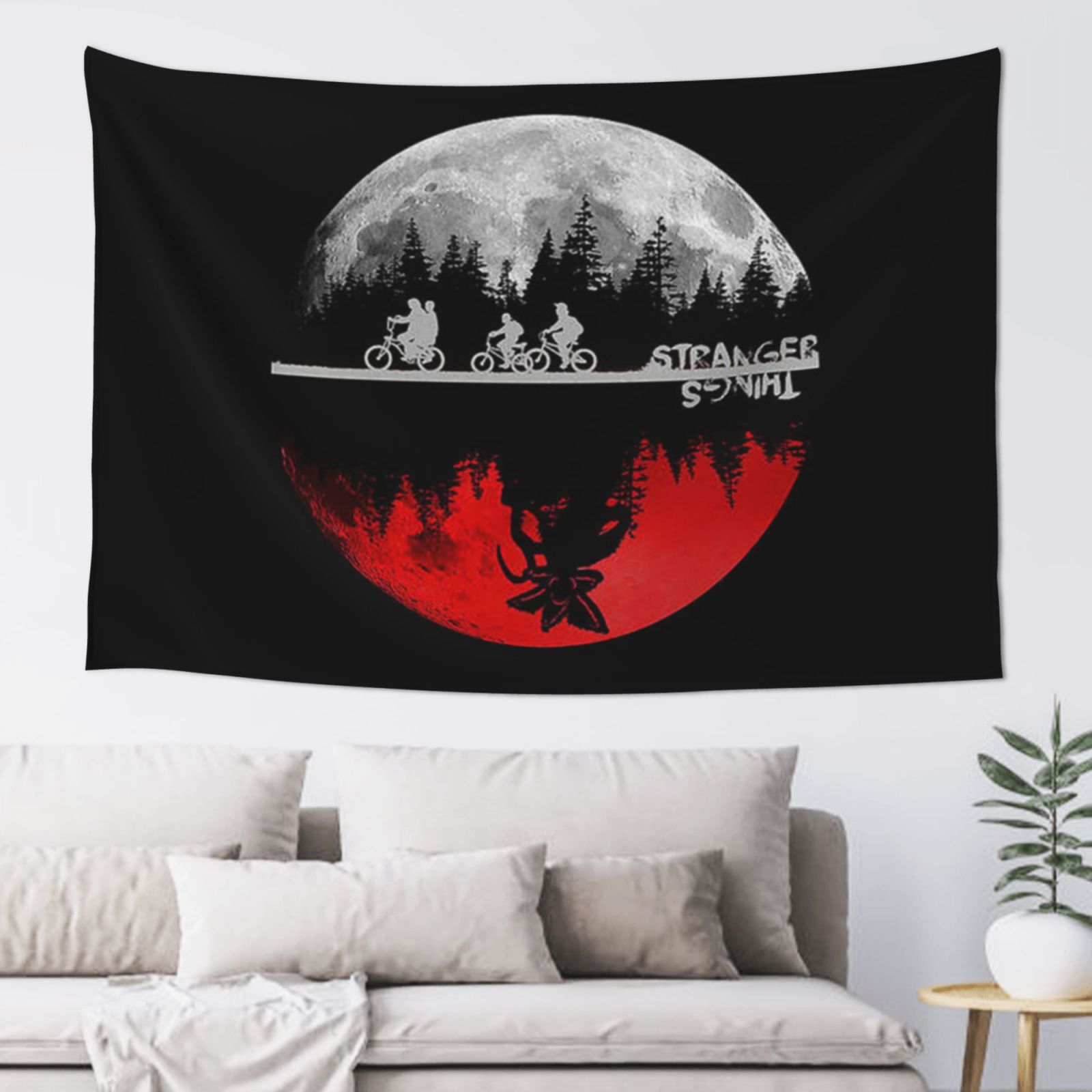 Stra-nger Thi-ngs Tapestry - Retro 80s style wall hanging with soft ...