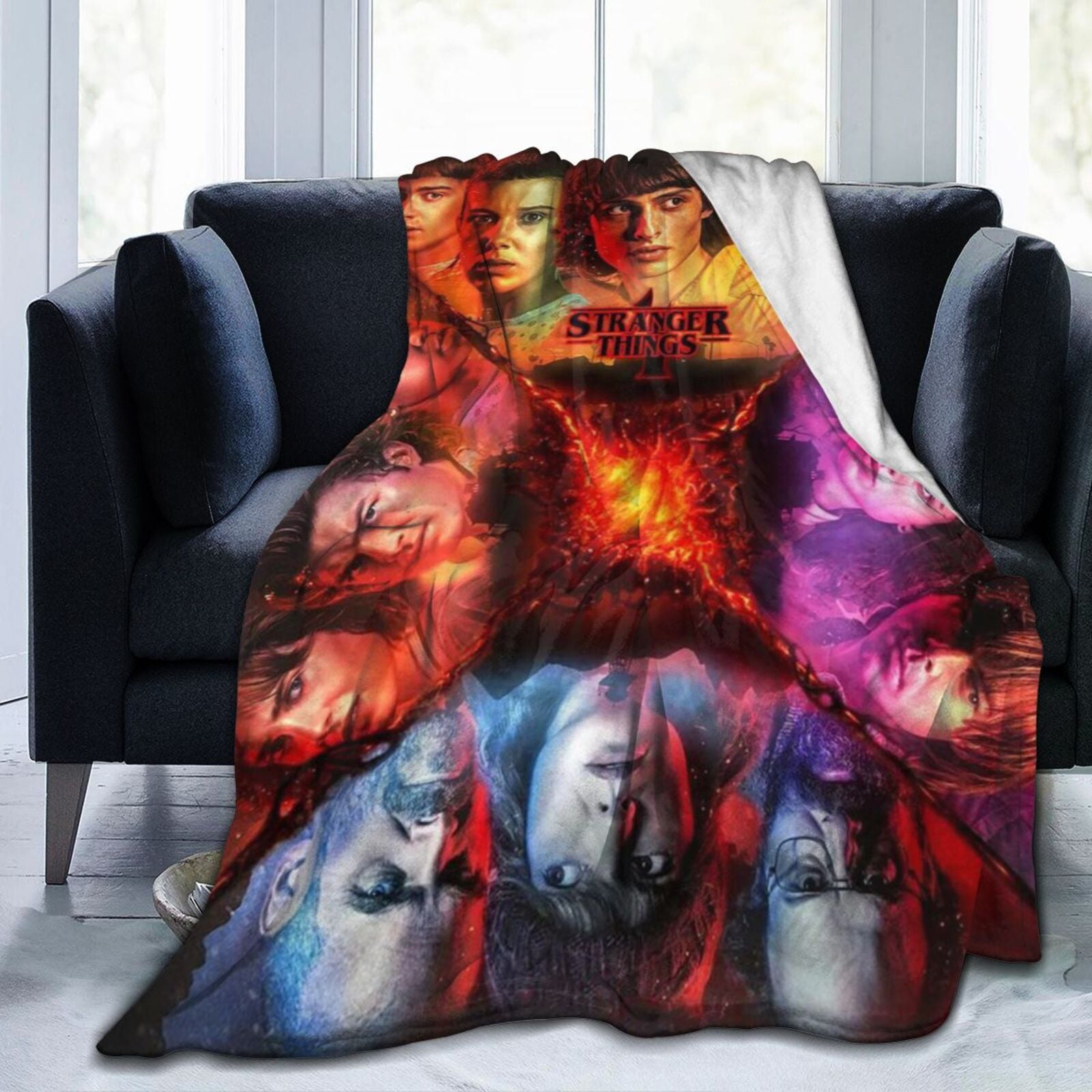 Stra-nger Thin-gs Blanket - Soft and cozy flannel with a retro 80s ...