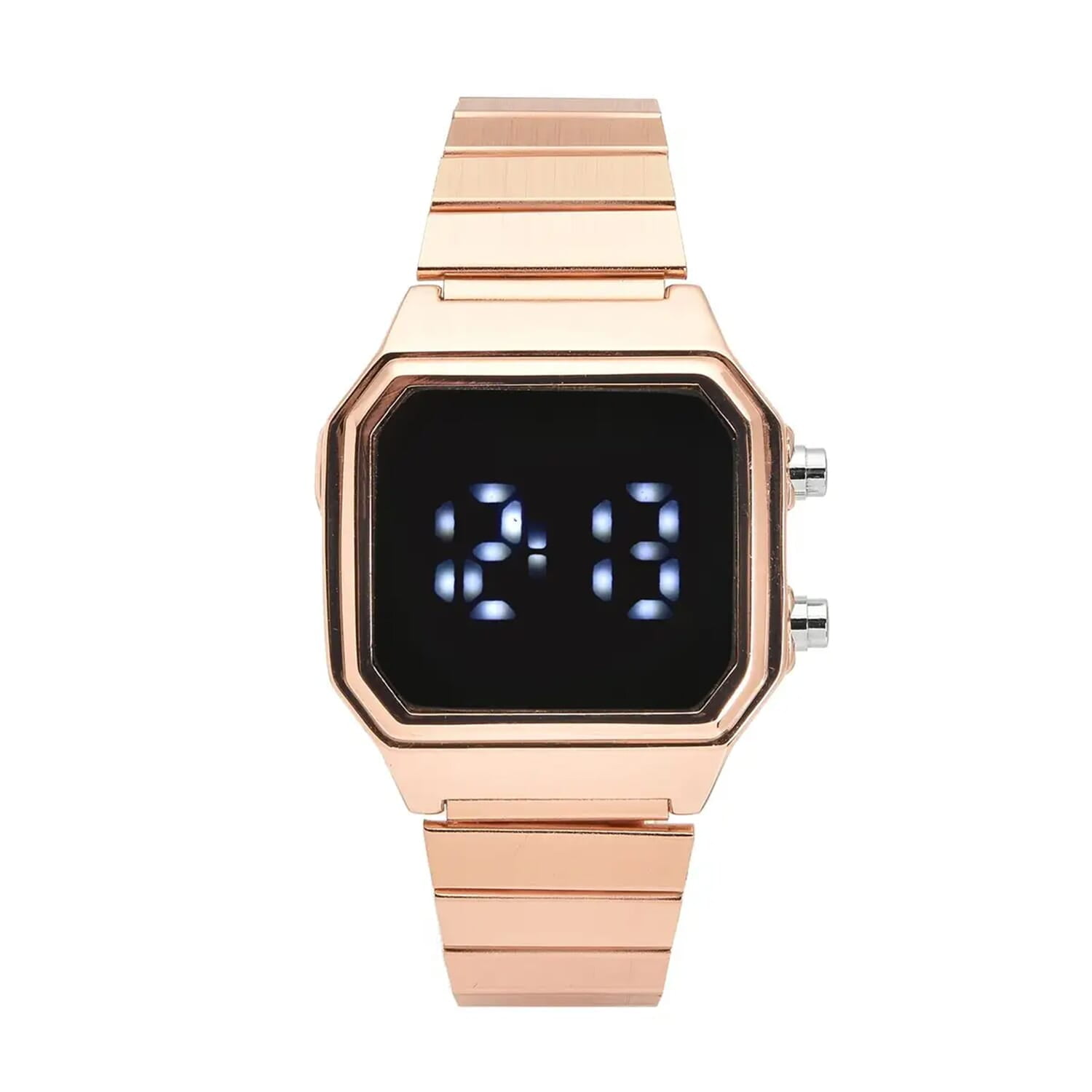 STRADA Electronic Movement Digital Watch with ION Plated Rose Gold ...