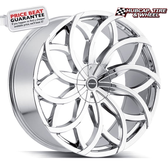 Strada Huracan 24X10 Chrome Custom Wheel- 6x135 Bolt Pattern, 30mm ...