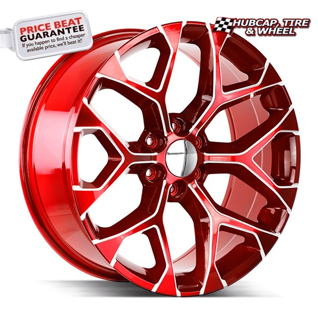 Strada OE Replica SNOWFLAKE Candy Red Milled - 28X10-6X139.7 Bolt ...