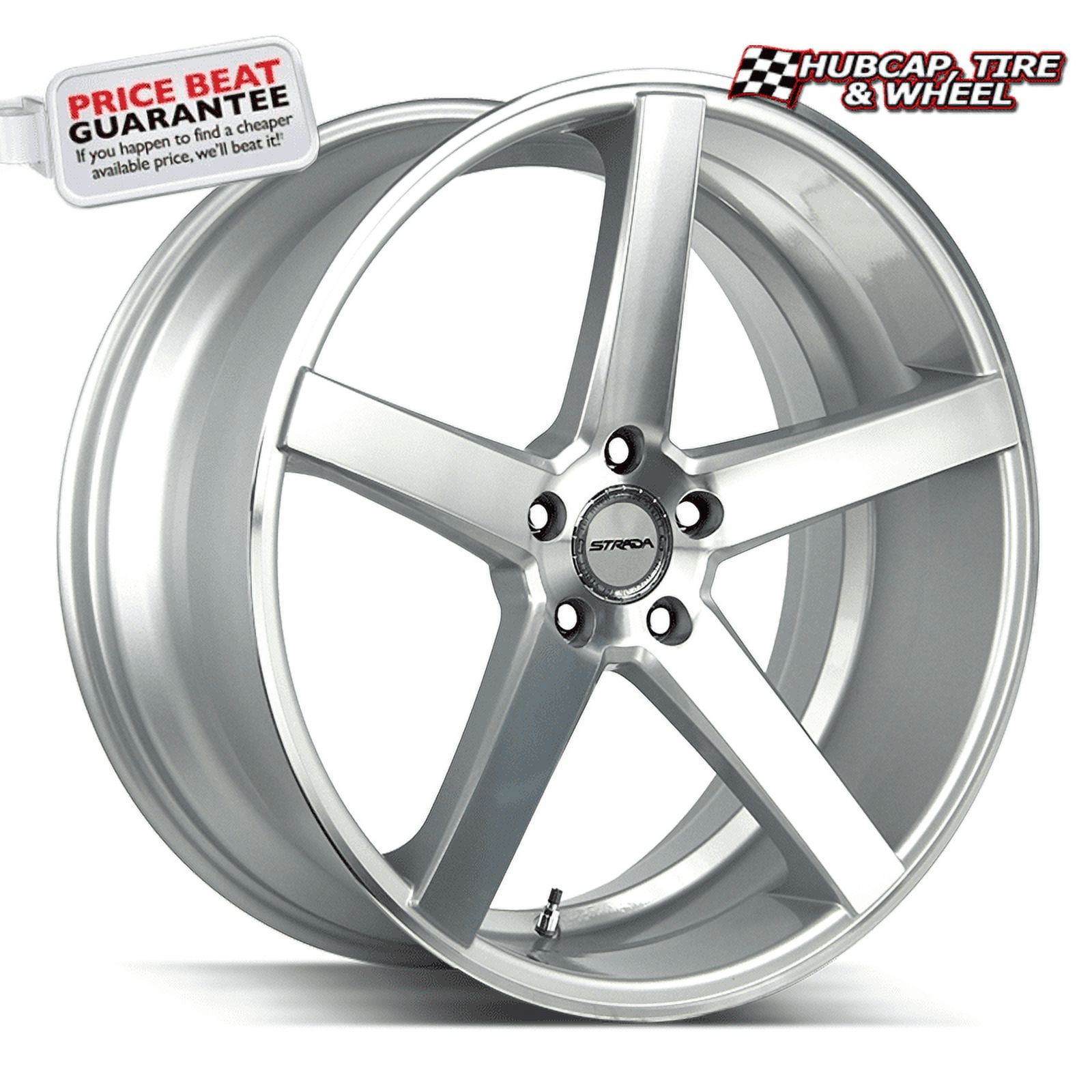 Strada Perfetto 28X10 Brushed Face Silver Custom Wheel- 6x139.7 Bolt ...