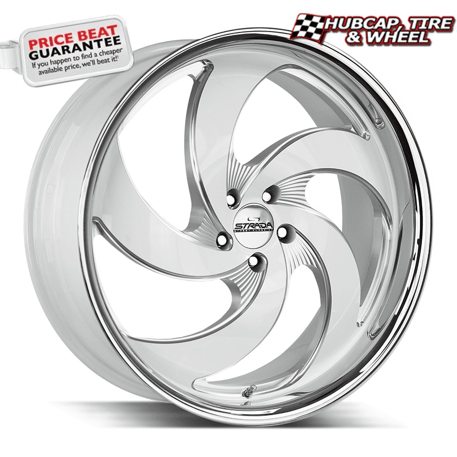Strada Wheels RETRO 5 Custom Wheel - 22x10, 24 Offset, 6x139.7 Bolt ...