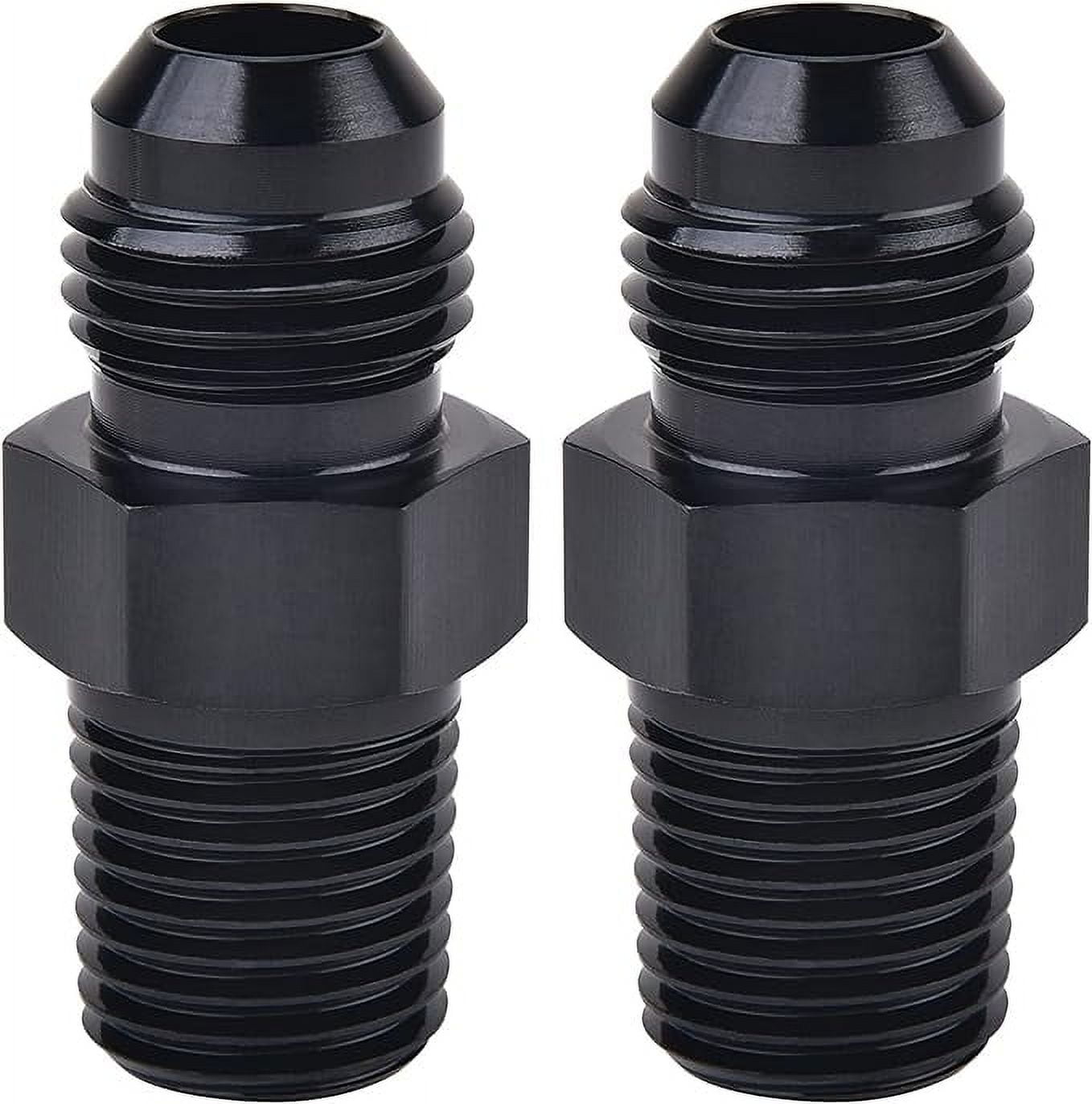 Straight 6AN Male Flare to 1/4" NPT Pipe Adapter, Fitting Aluminum - Walmart.com