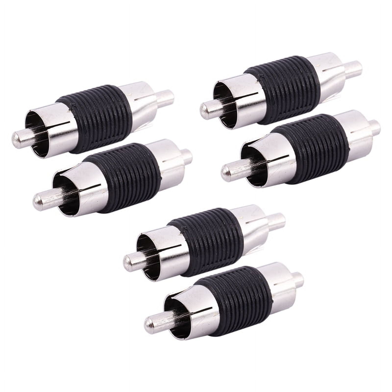 Straight AV RCA Male to Male Couplers Adapters 6 Pcs - Walmart.com