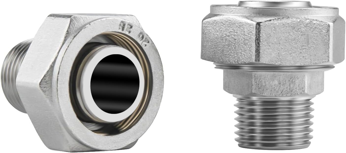 Straight Air Piping Fitting,3/4"Piping x 1/2"Male NPT Adapter, Brass ...