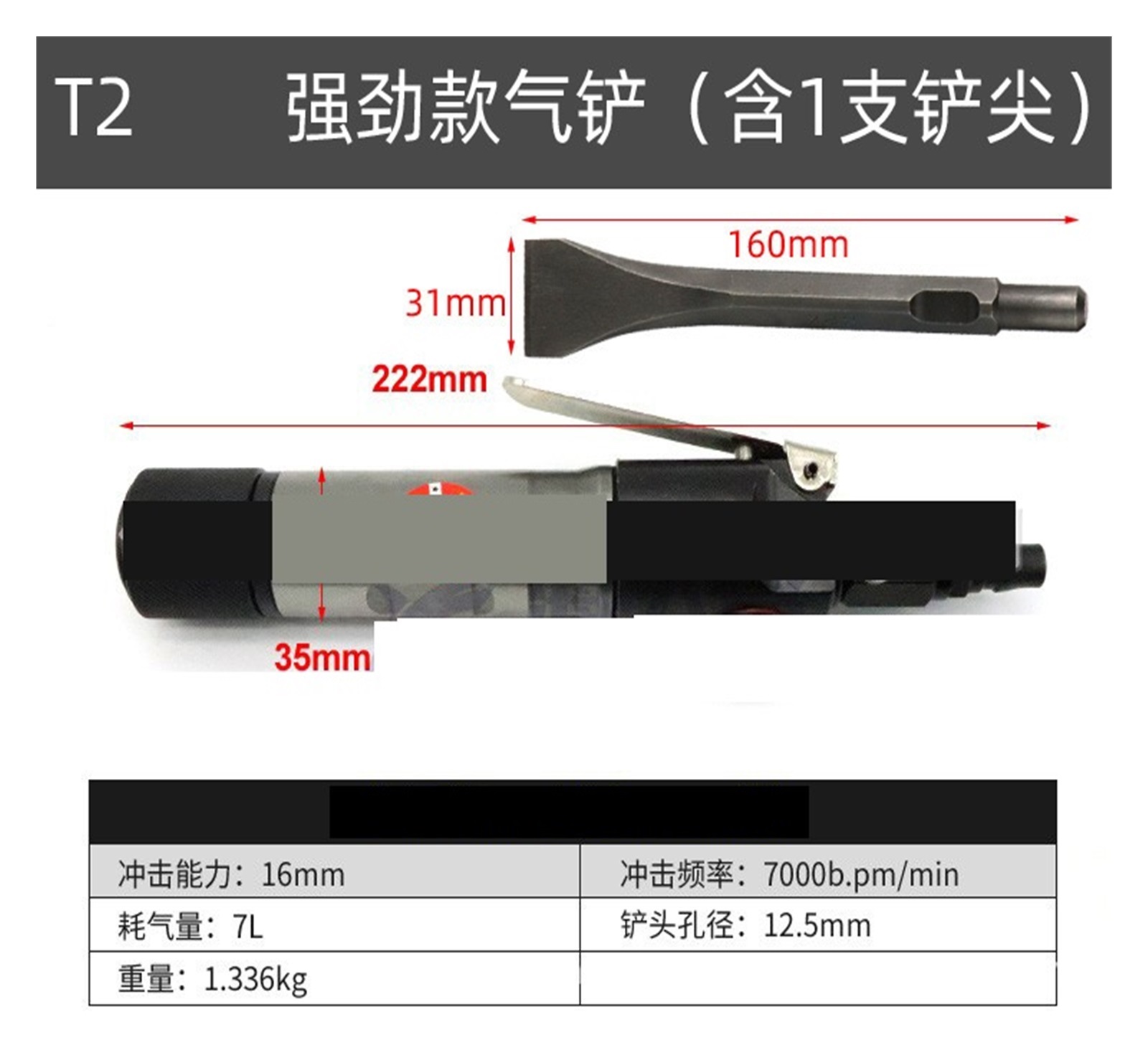 Straight Air Shovel Pneumatic Pick Pneumatic Chisel Rust Remover ...