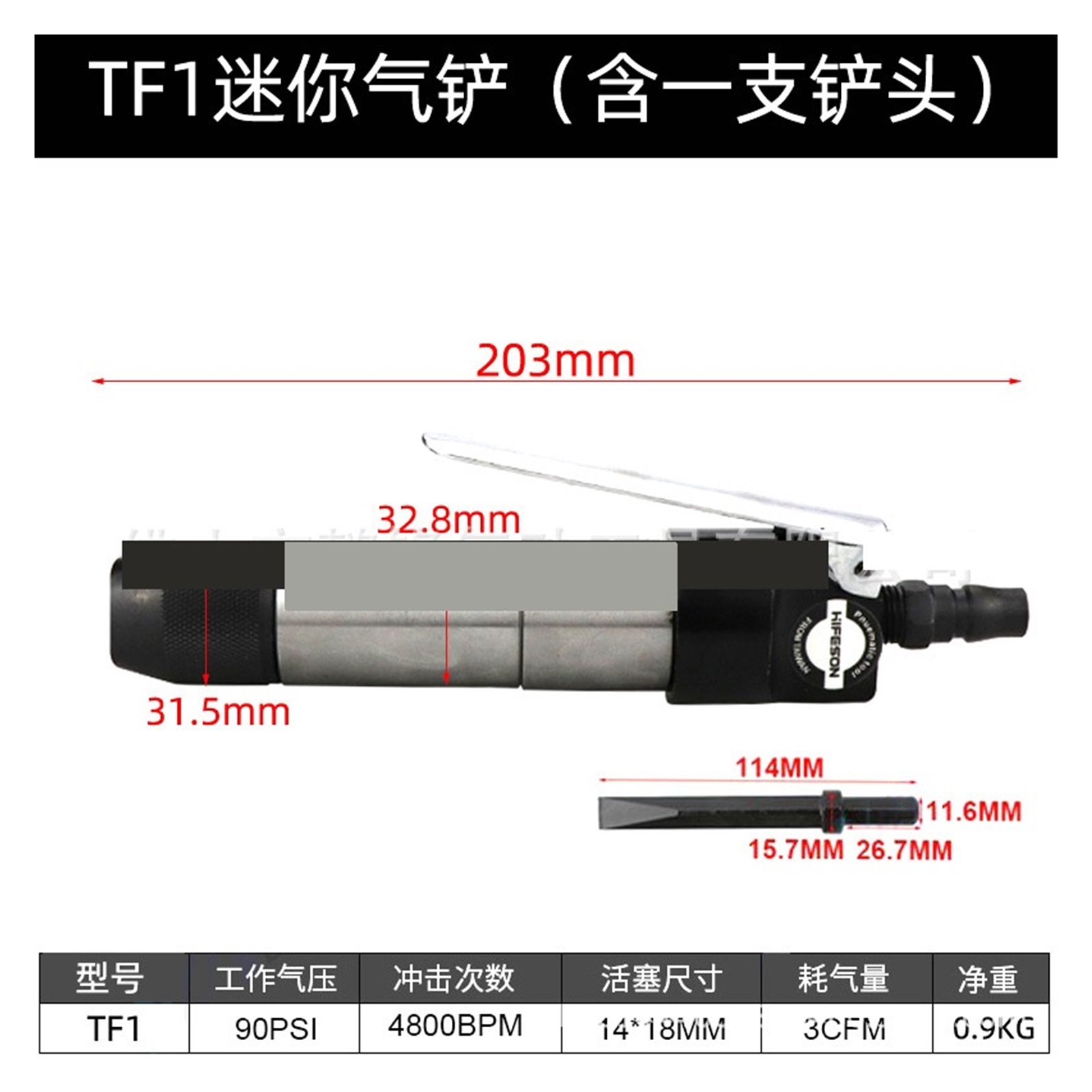 Straight Air Shovel Pneumatic Pick Pneumatic Chisel Rust Remover ...