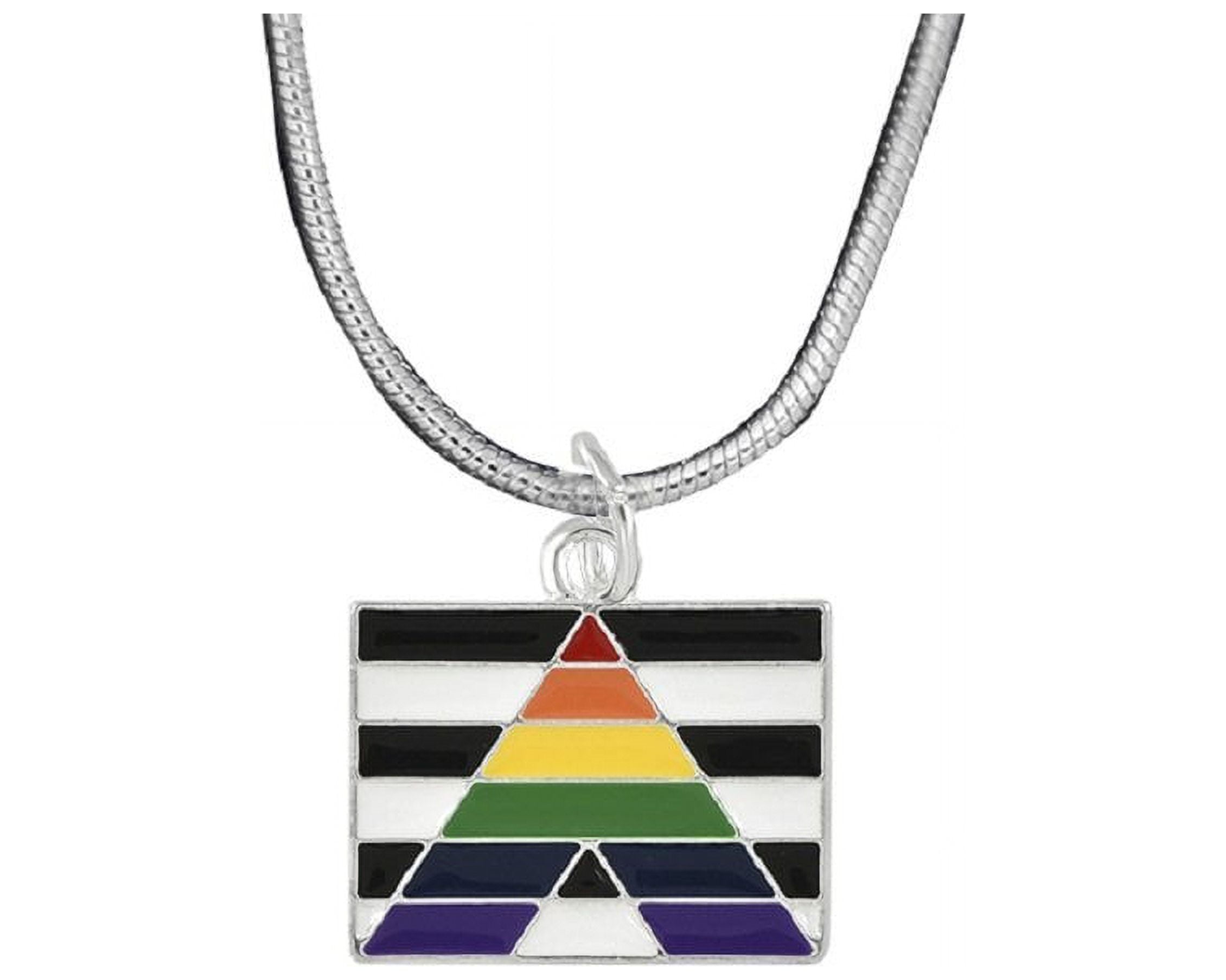 Straight Ally Flag Heart Necklace - Walmart.com