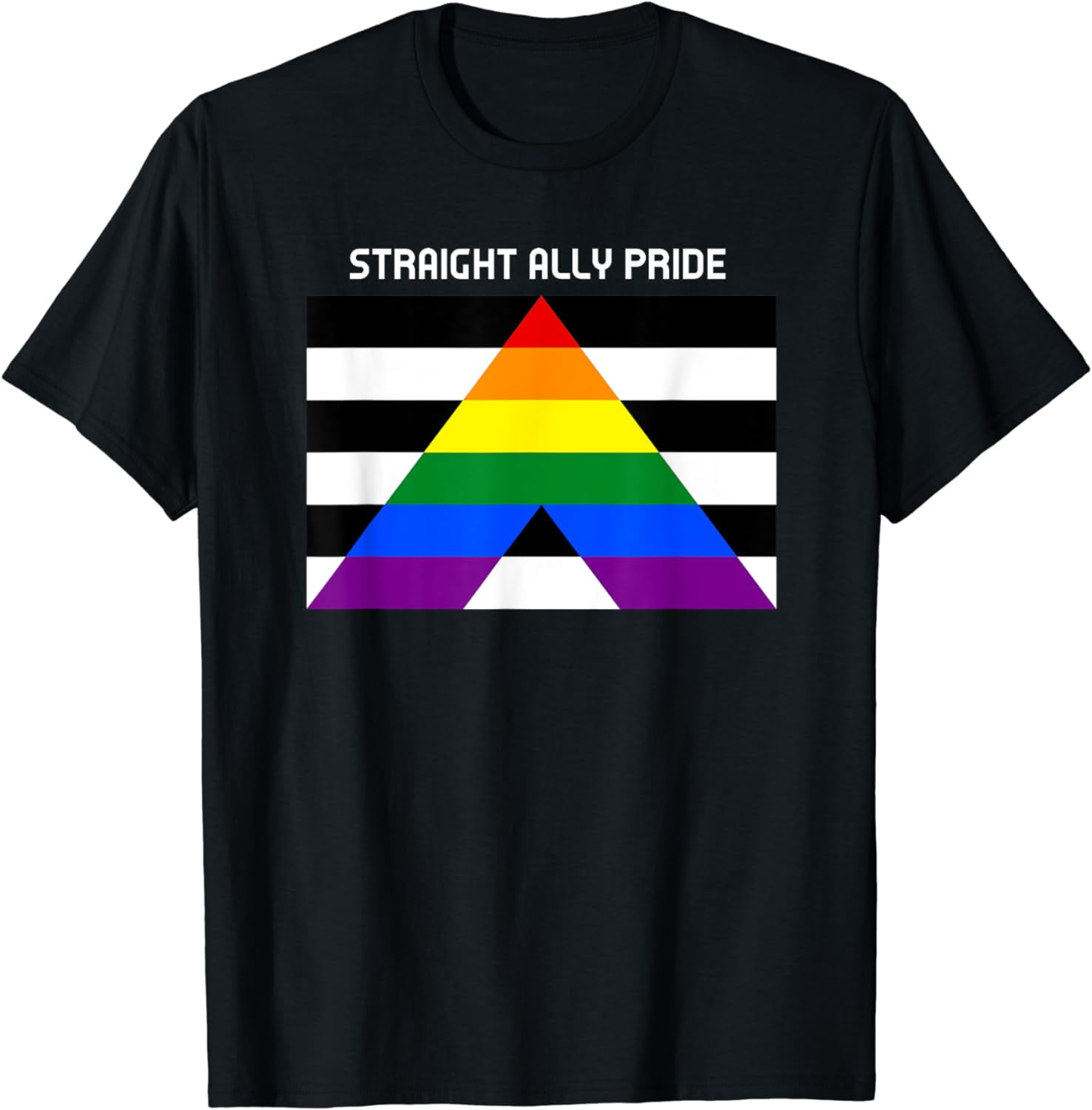 Straight Ally Pride Flag For Any Proud Heterosexual Ally T-Shirt ...