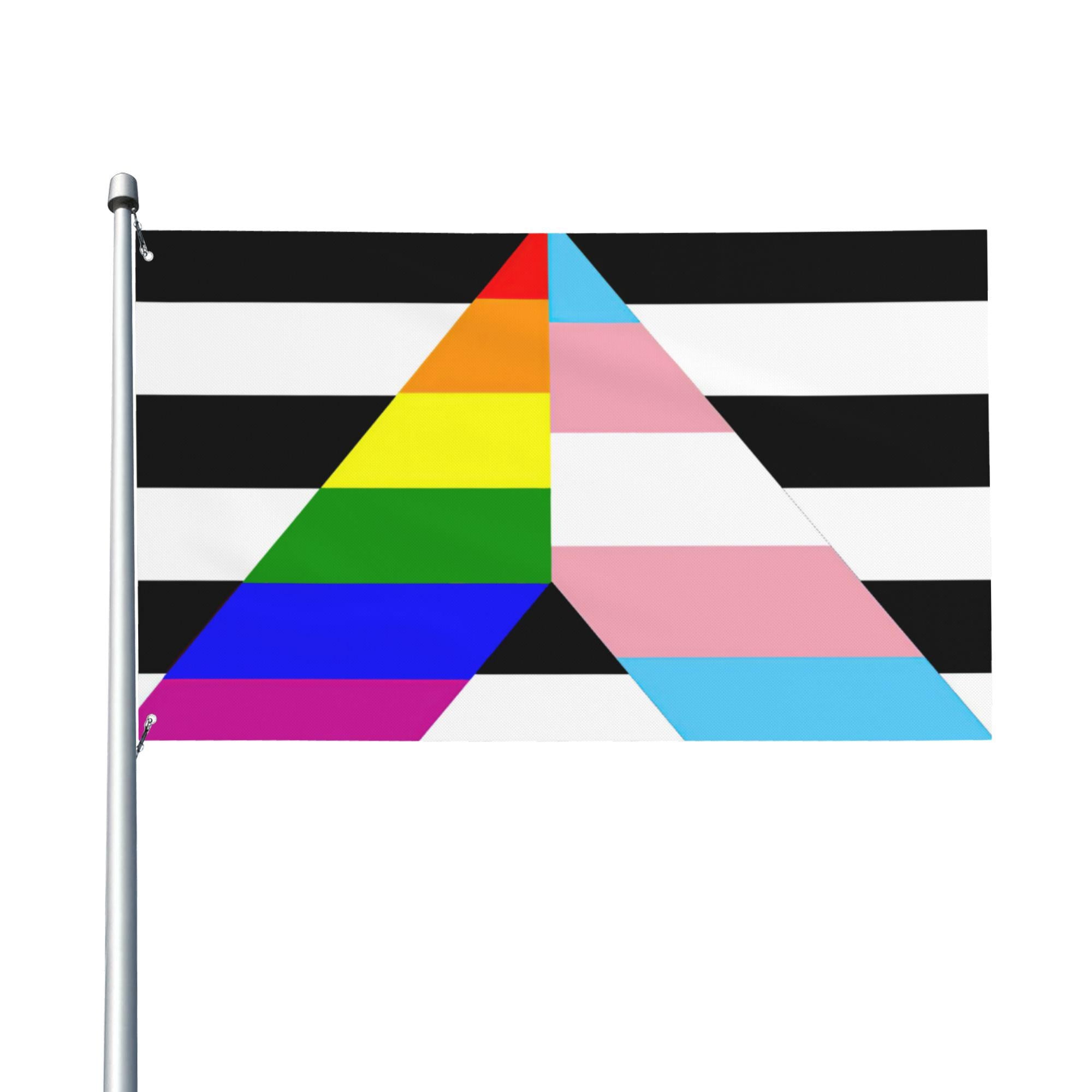 Straight Ally Transgender Rainbow Pride Flag Home Garden Flag Banner ...