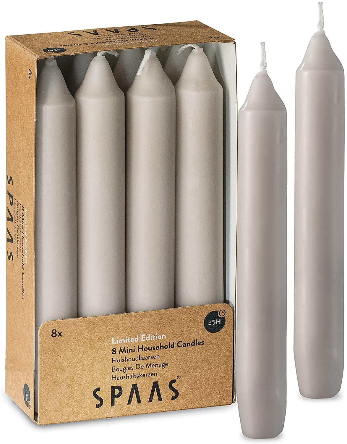 Tapered Tall Beige Candlesticks, 6" Candles, 5 Hour Burn, Wedding/Home ...