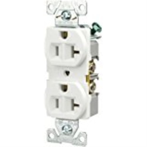 Eaton Wiring Devices BR20W Duplex Receptacle 20 A 2-Pole 5-20R White ...