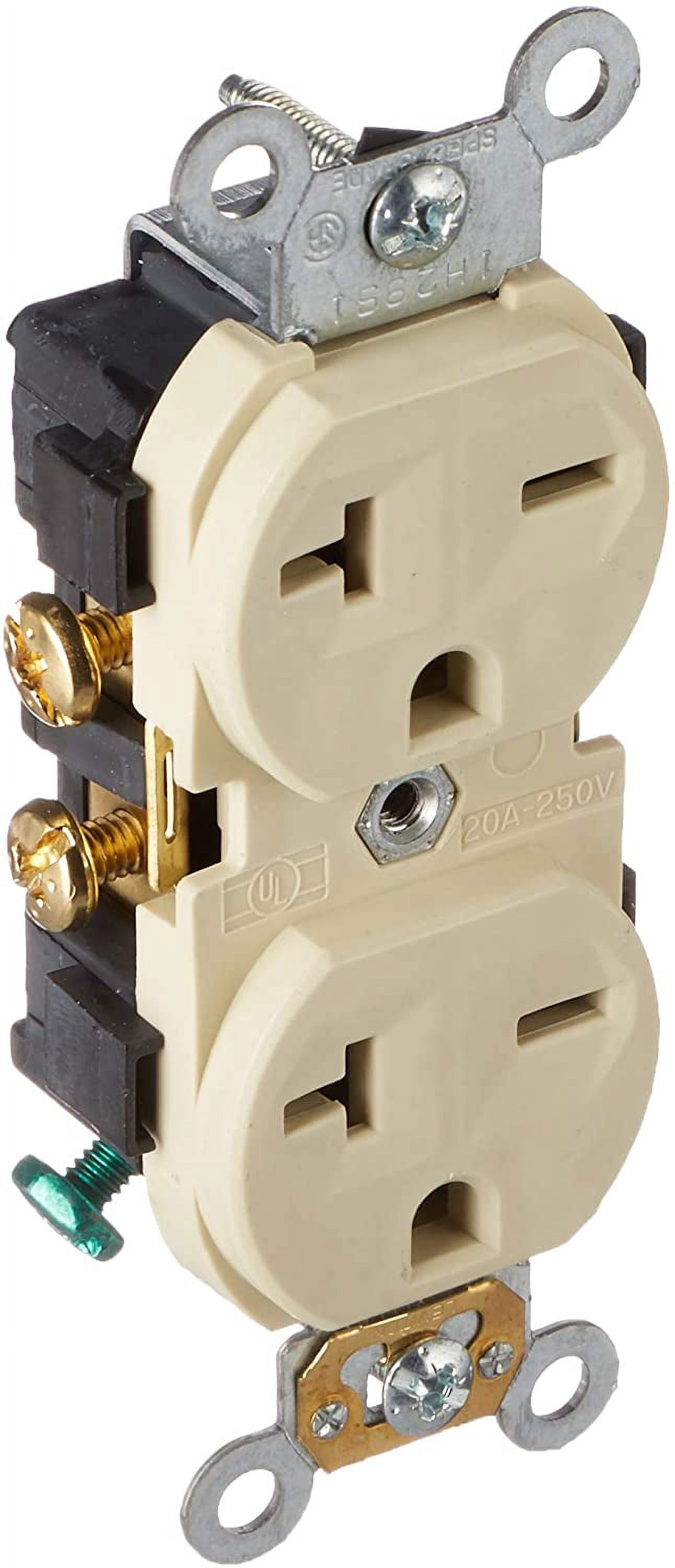 Straight Blade Single Receptacle, 250 Vac, 20 A, 2 Pole, 3 Wire ...