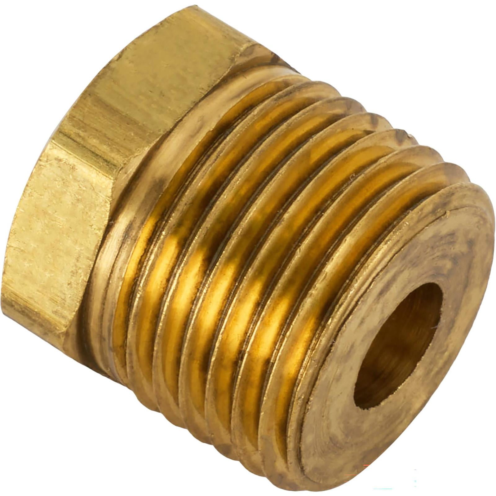 Straight Brass Pipe Bushing, 1/2 NPT to 1/8 NPT - Walmart.com