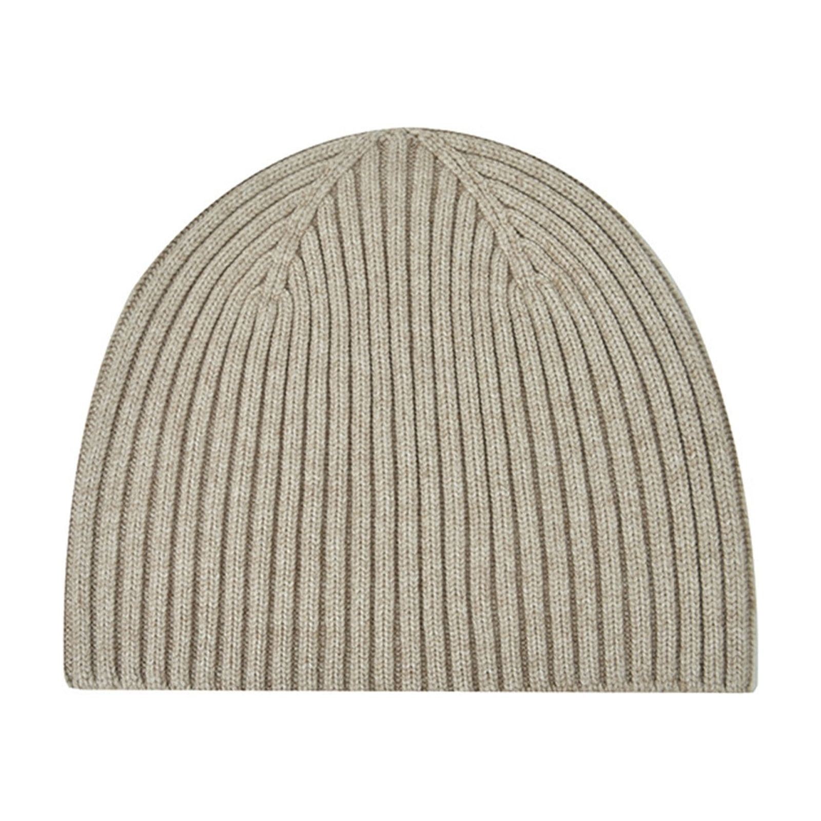 Straight Brim Knit Hat 2026 Fall Winter Thick Warm Ear Cover Solid ...