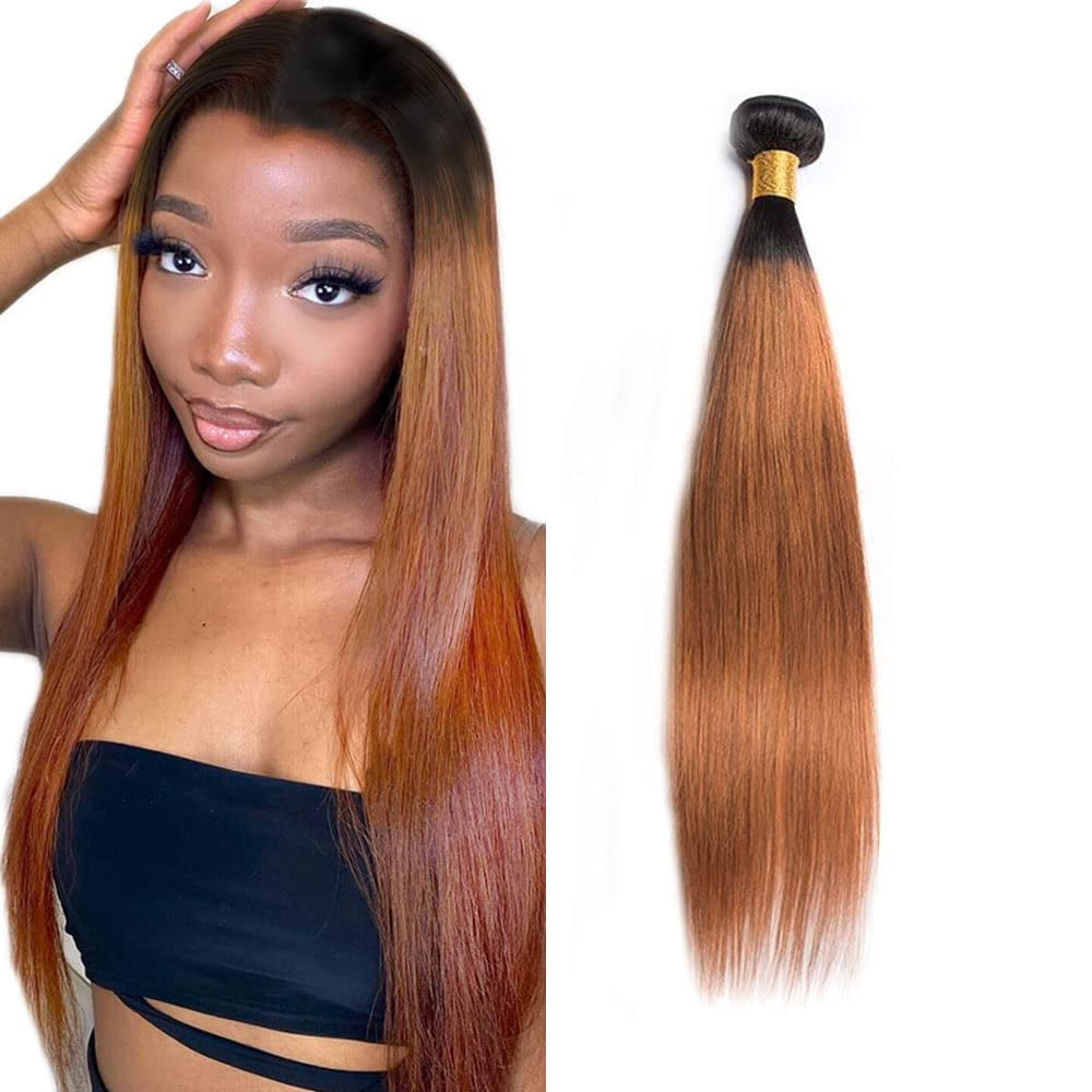 Straight Bundle Brazilian Human Hair Bundles 1B30 Virgin Straight Human ...