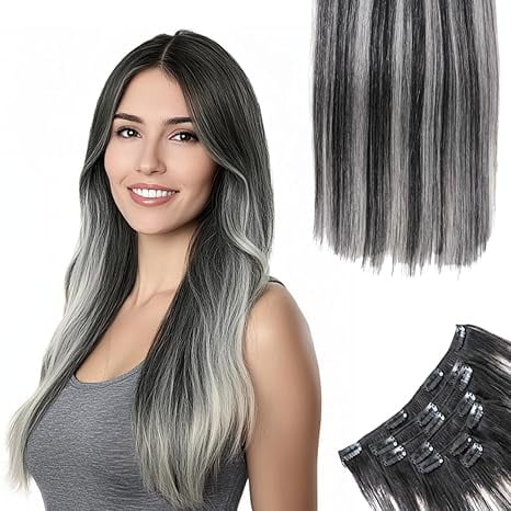 Straight Clip In Hair Extensions, Luxurious Thickness, Premium ...