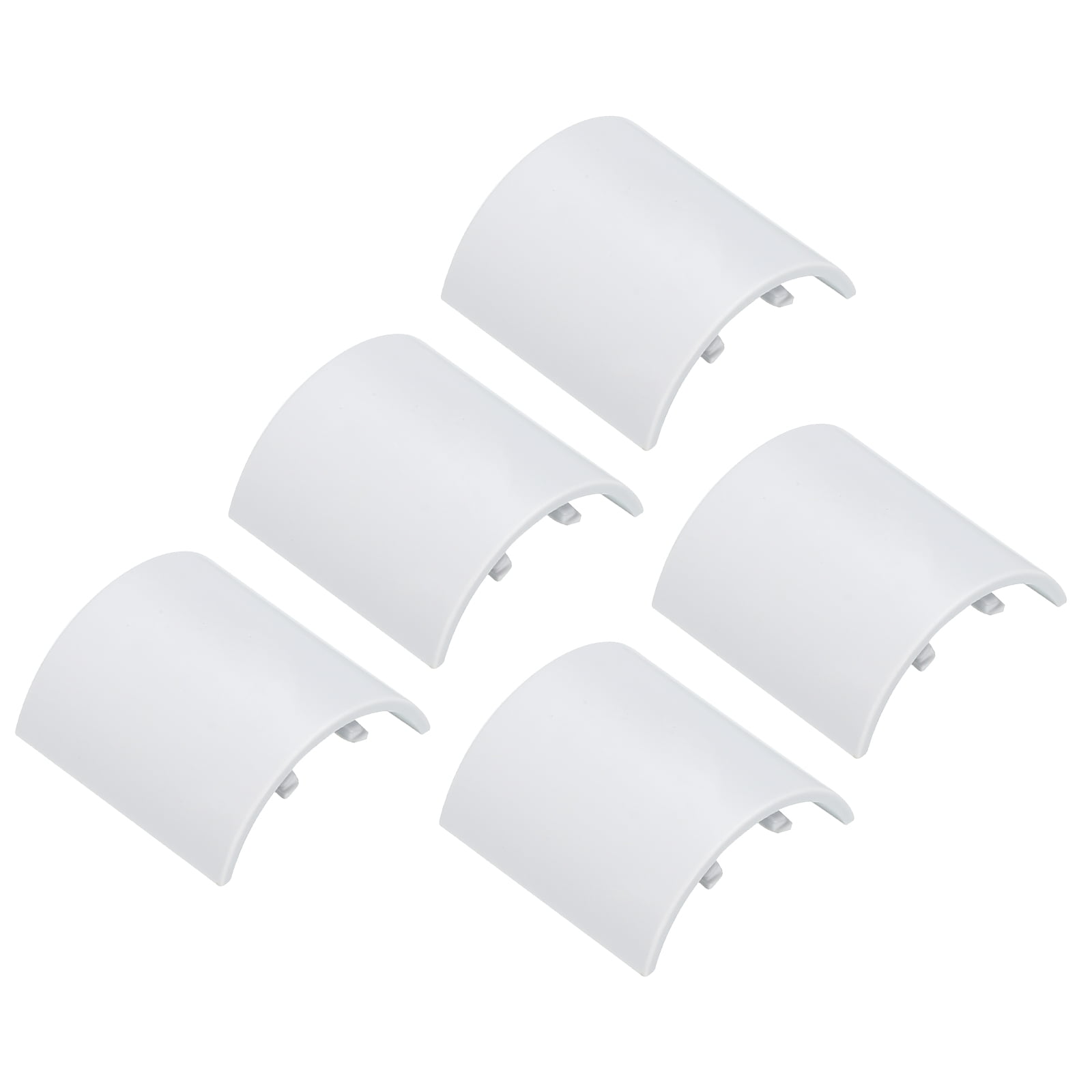 Straight Connectors Small Cord Cover Half Round 0.98 x 0.39 Inch White ...