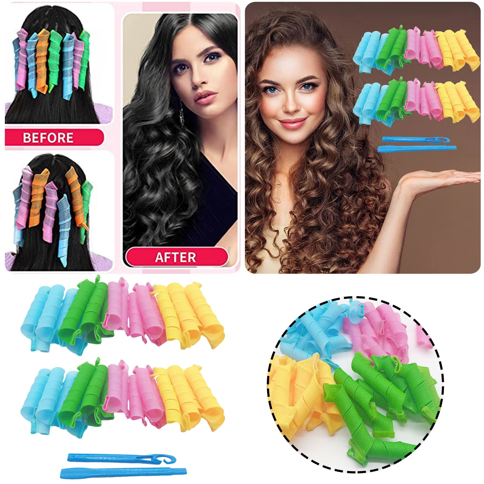 Straight & Curler Hair Supplies Manual Wavy Hair Curler Wand Large ...