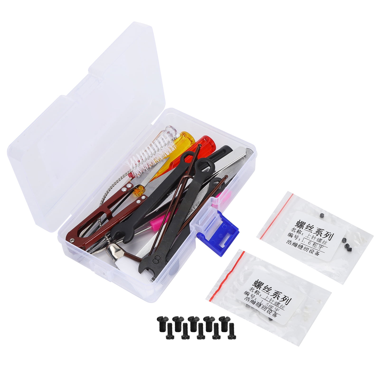 Straight/Curved Tweezers Wrenches /Slot Screwdriver Screws Brush ...