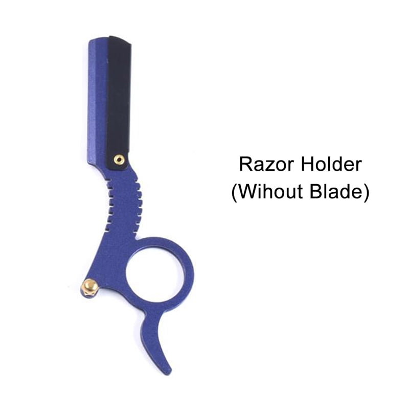 Straight Edge Barber Razor Beard Shaving Thumb Stainless Steel Blade ...