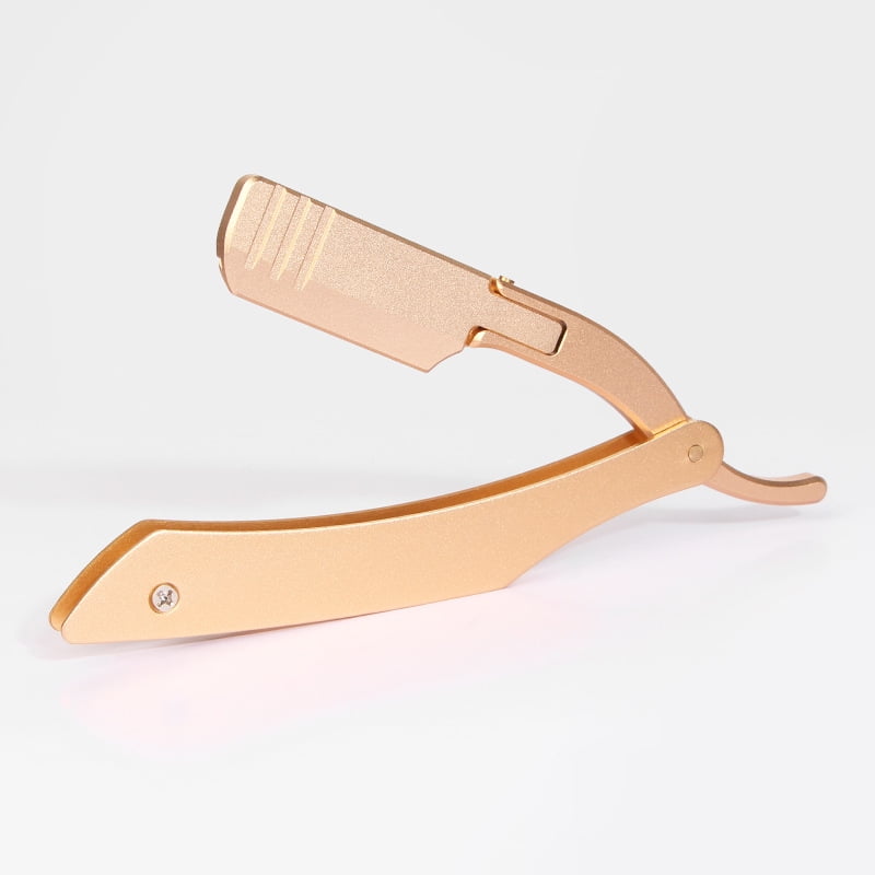 Straight Edge Shaver Manual Folding Razor Aluminum Alloy Beard Trimmer ...