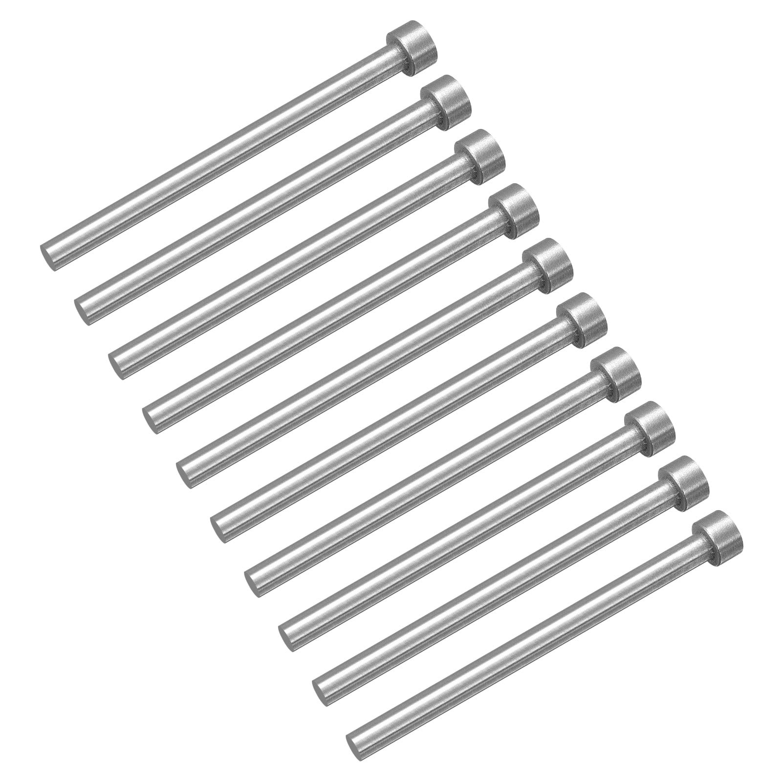 Straight Ejector Pin, 6mm Dia 65Mn Steel Round Tip Punch 100 Long 20Pcs ...