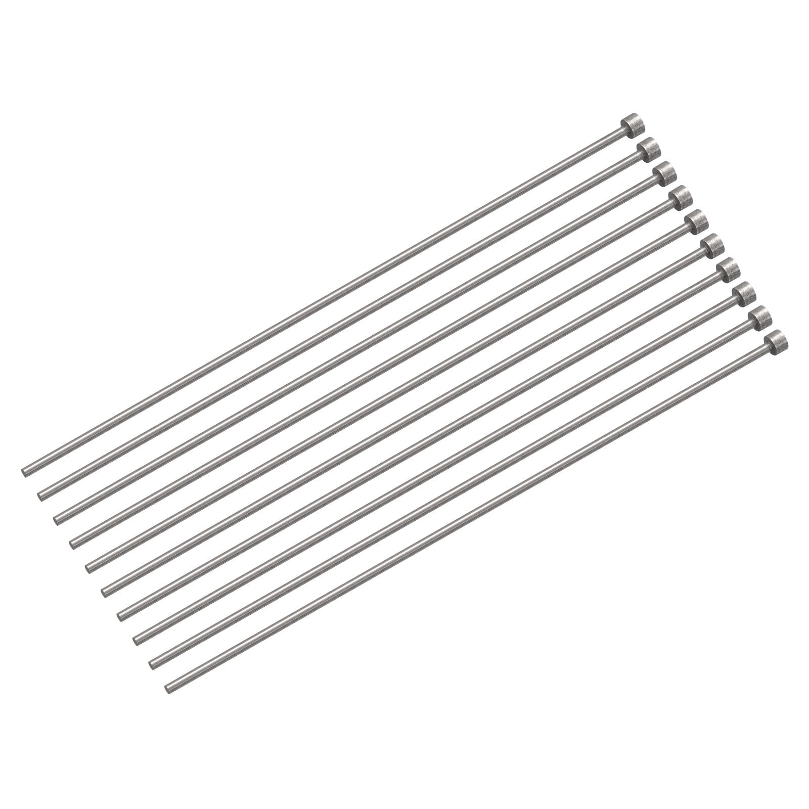Straight Ejector Pins, 2.5mm Dia 65Mn Steel Round Tip Punch 200 Length ...