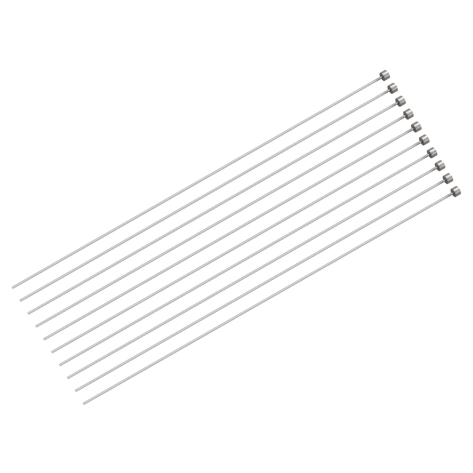 Straight Ejector Pins, 2mm Dia 65Mn Steel Round Tip Punch 250 Length ...