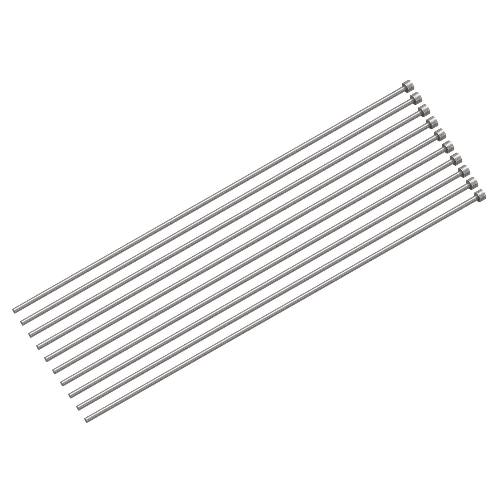 Straight Ejector Pins, 3mm Dia 65Mn Steel Round Tip Punch 250 Length ...