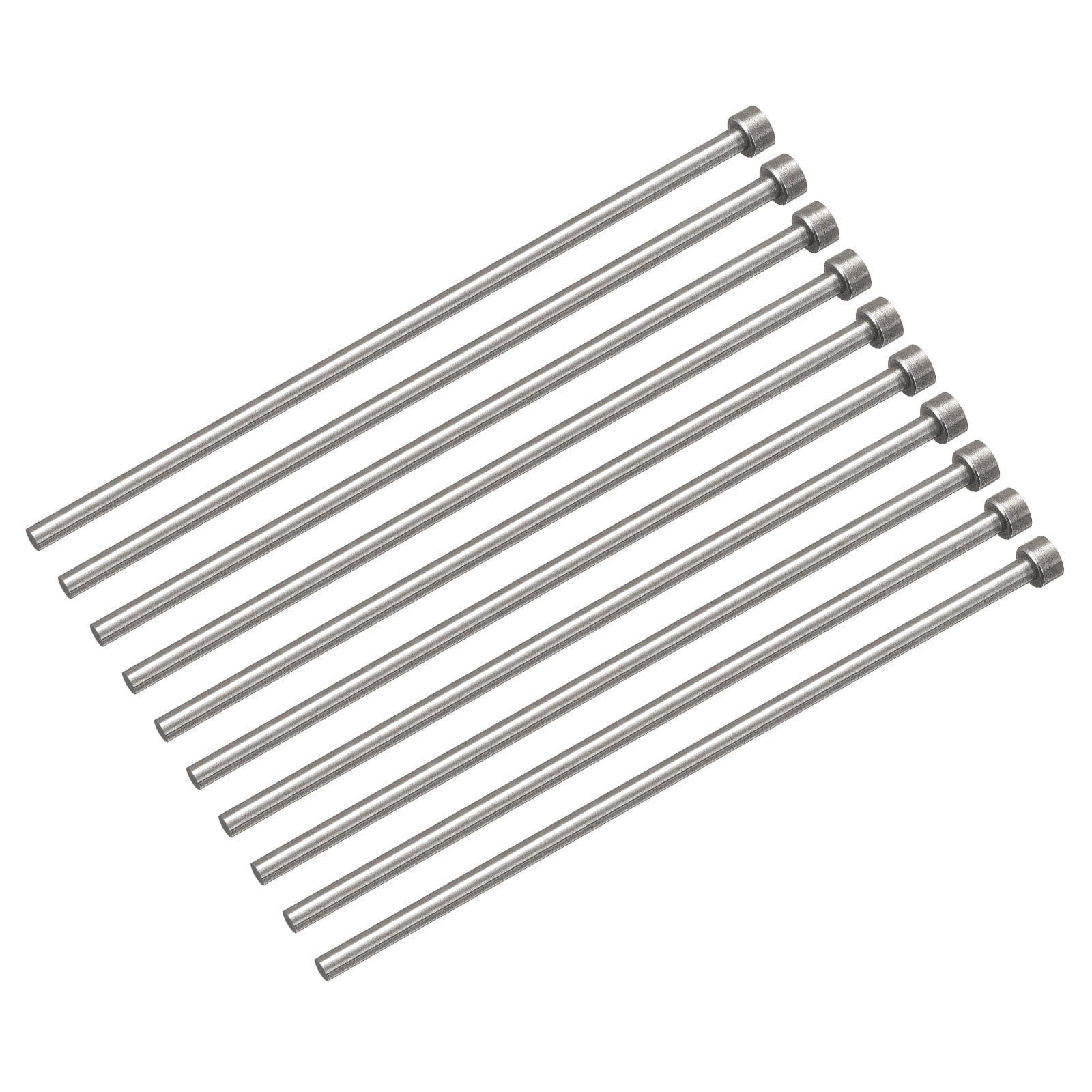 Straight Ejector Pins, 4.5mm Dia 65Mn Steel Round Tip Punch 150 Length ...